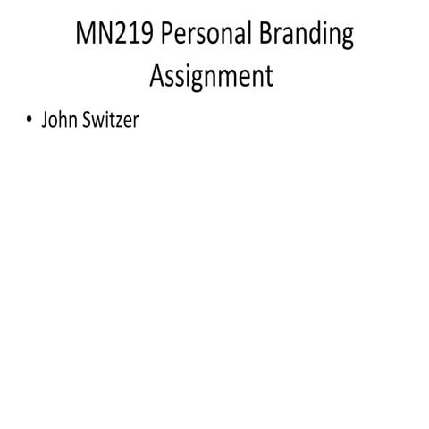 Personal branding assignment 22 5-15 | PPTX