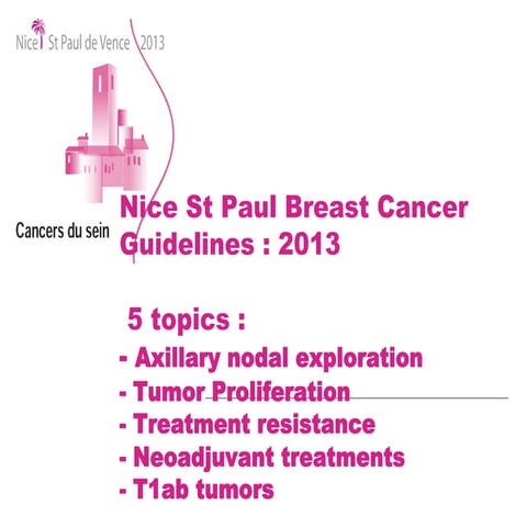 Moise Namer : Nice-St Paul breast cancer guidelines 2013 | PDF