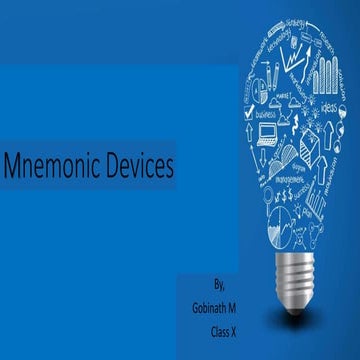 Mnemonic devices | PPT