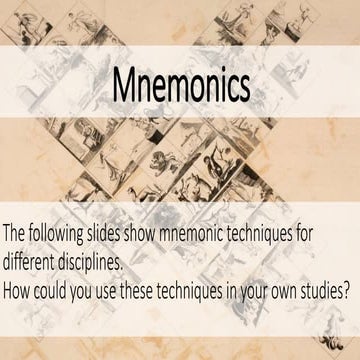 Mnemonics | PPTX