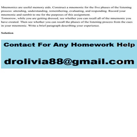 Mnemonics are useful memory aids. Construct a mnemonic for the five .pdf