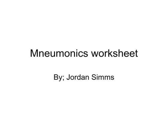 Miss, mitt mnemonic | PPT