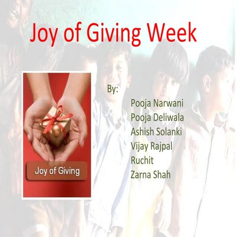 joy of giving week | PPT