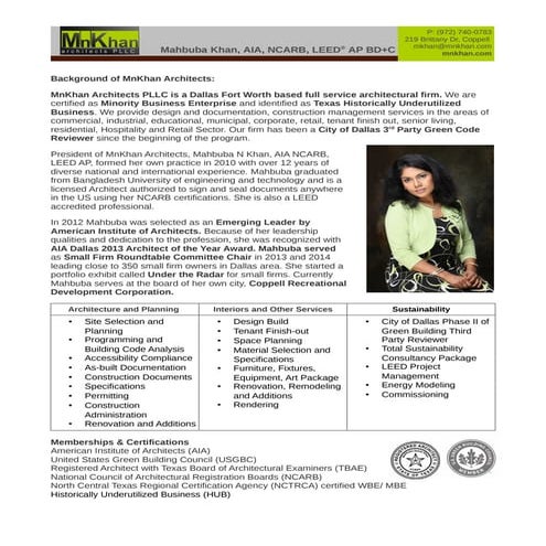Mnkhan architects general profile | PDF