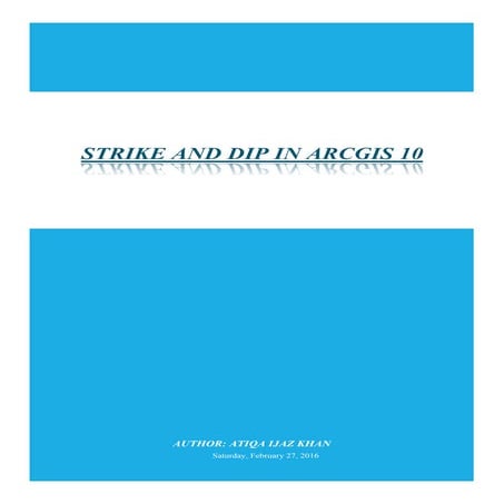 Strike and dip in ArcGIS | PDF