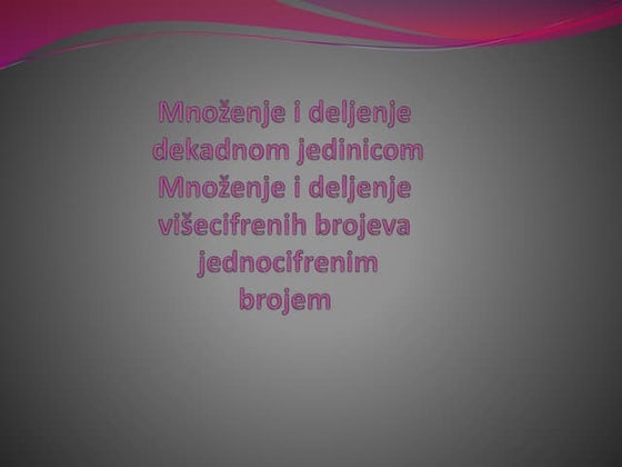 Deljenje i sabiranje | PDF
