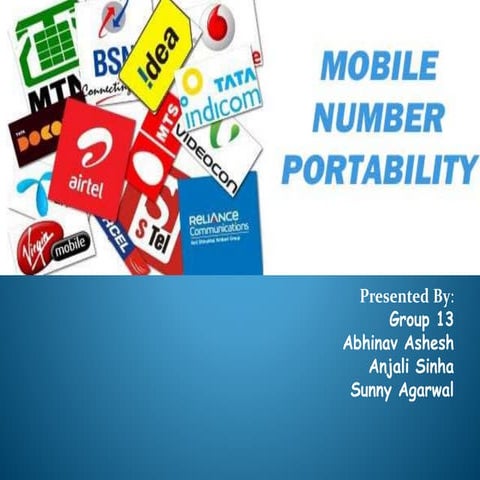 Mobile Number Portability | PPT