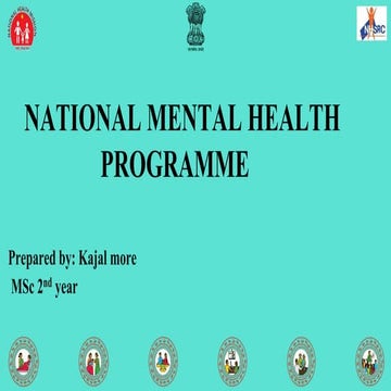 National mental health program (NMHP) | PPTX