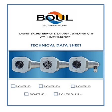 Technical data sheet heat exchanger BOUL | PDF