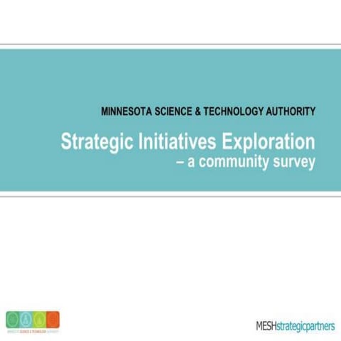 Developing Minnesota's Strategic Plan for Science & Technology | PPTX