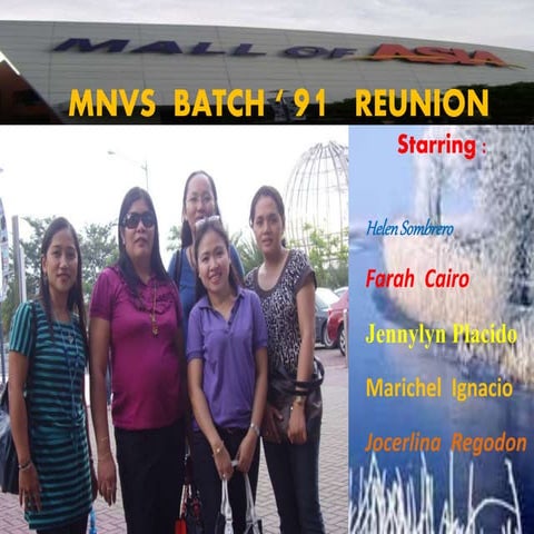 MNVS BATCH \' 91 REUNION | PPTX