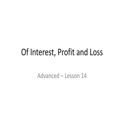 Maths Olympiad of-interest-profit-and-loss | PPSX