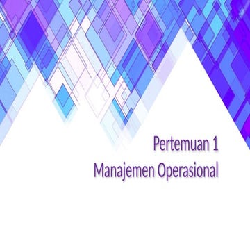 Definii dan Ruang Lingkup Manajemen Operasional | PPTX