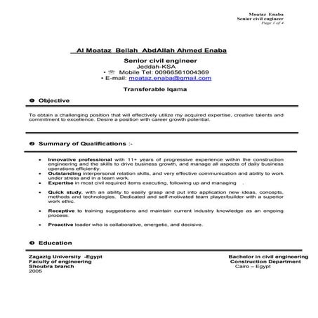 Moataz enaba cv may2016 | PDF