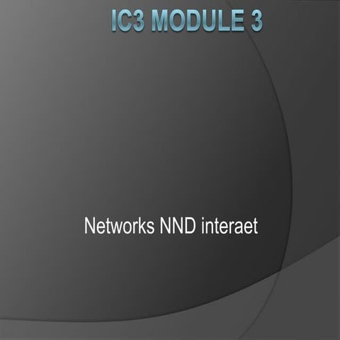 IC3 MODULE 3 | PPT