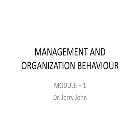 Management and Organization Behavior | PDF