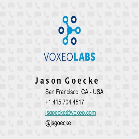 Voxeo Labs presentation at Mobicents Summit 2011 | PPT