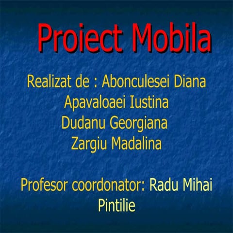 Mobila | PPT