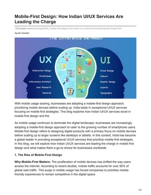 User-Centric Approach Mobile UI UX Design Services in India.pdf
