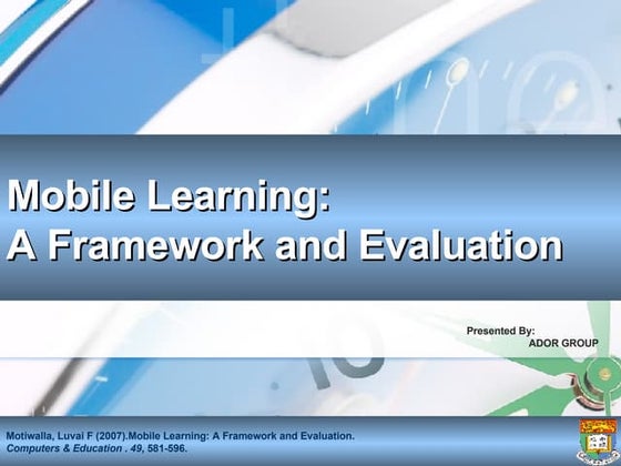 Evaluation and technologies 1 | PPT