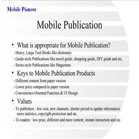 Mobile Publication | PPT