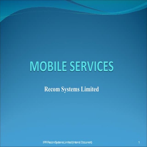 Mobile Services | PPT