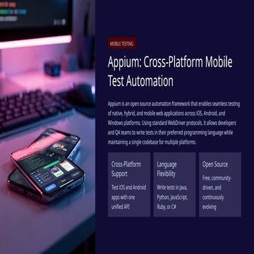Mobile Testing ensures that mobile applications | PPTX