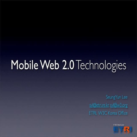 Mobile Web20 Technology | PDF