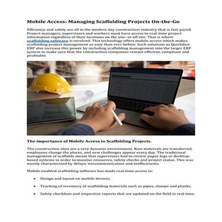 Mobile Access: Managing Scaffolding Projects On-the-Go | PDF
