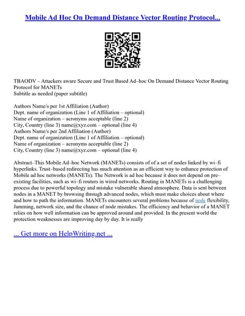 Performance and statistical analysis of ant colony route in mobile ad-hoc networks | PDF