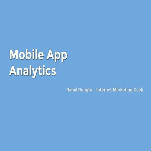 Mobile App Analytics Basics | PDF