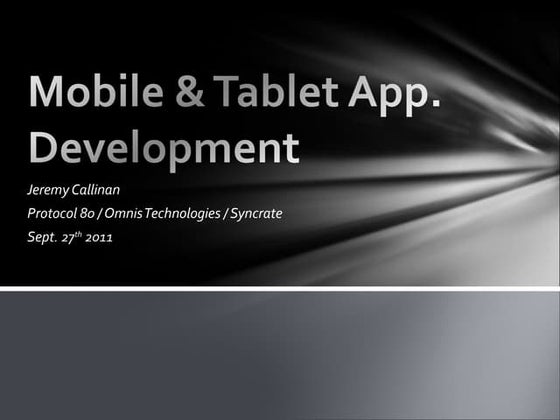 Development Of Mobile Application Ppt Pptx Operating Systems Computer Software And