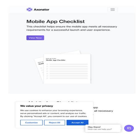 This checklist helps ensure the mobile app meets all necessary ...