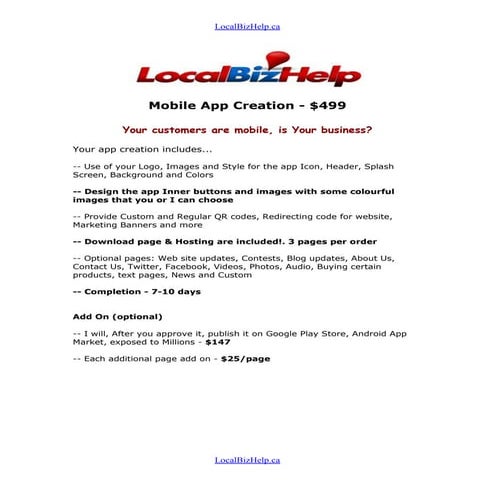 Mobile app creation | PDF