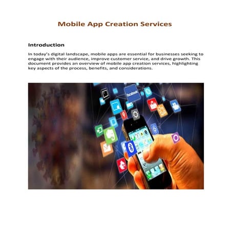Mobile App Creation Services in Ahmedabad | PDF