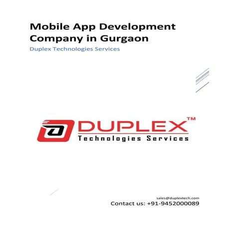 Mobile App Development Company in Gurgaon | PDF