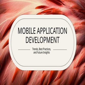 Mobile Application Development Pptx Free Download