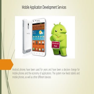 Mobile Application Development Services | PPTX | Operating Systems ...