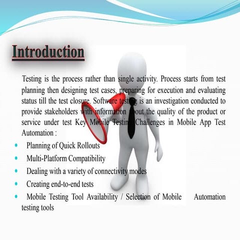Mobile Application Testing Process Pptx Operating Systems