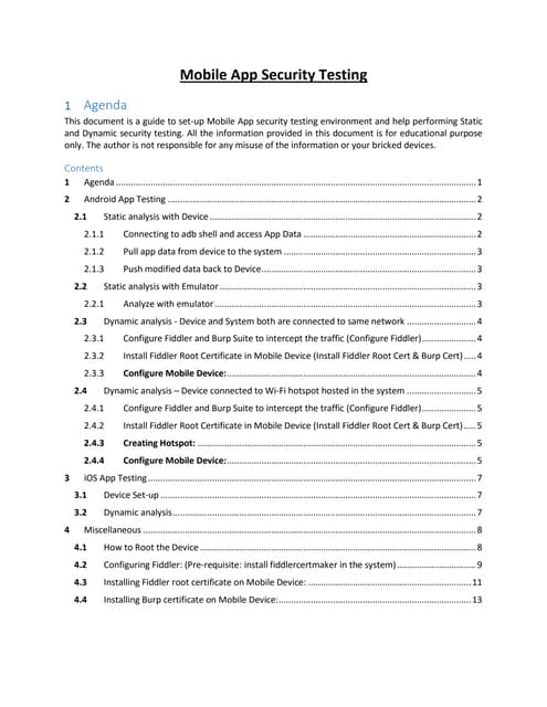 Mobile App Security Testing Pdf