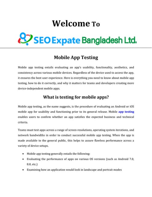 7 Mobile App Testing Trends For 2023 Pdf