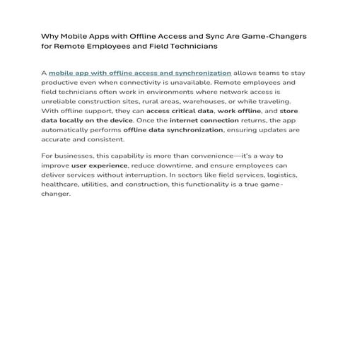 Mobile app with offline access and synchronization.pdf