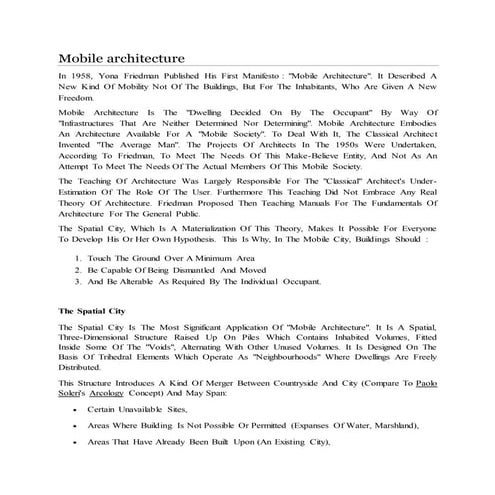 Mobile Architecture | DOCX