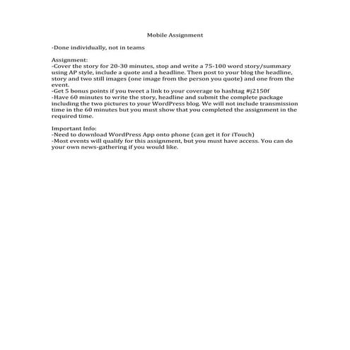 Mobile assignment | DOCX