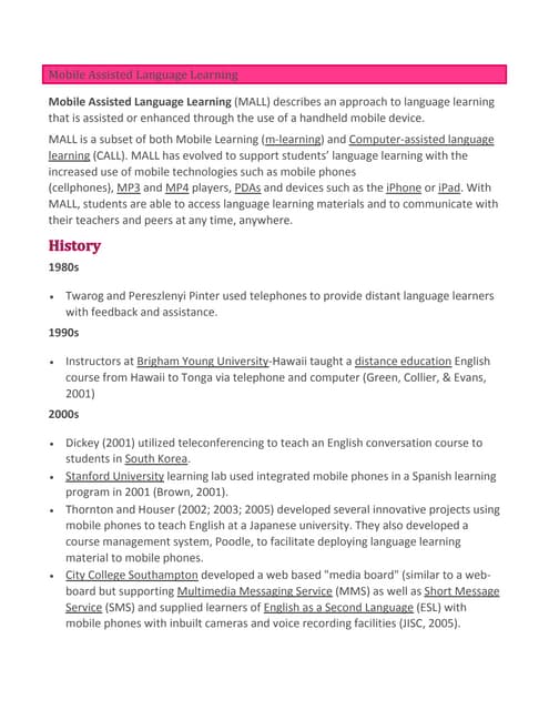 Computer assisted language learning | PPTX