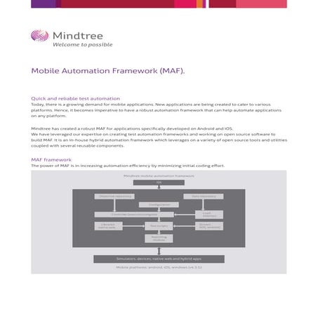 Mobile Automation Framework Maf Pdf Operating Systems Computer Software And Applications