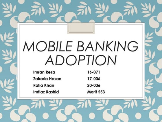 Mobile banking | PDF