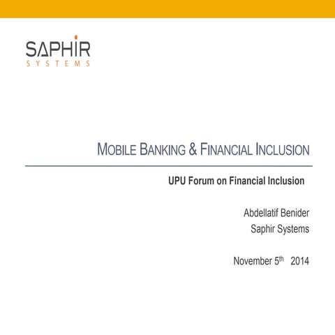 Mobile banking and financial inclusion | PDF