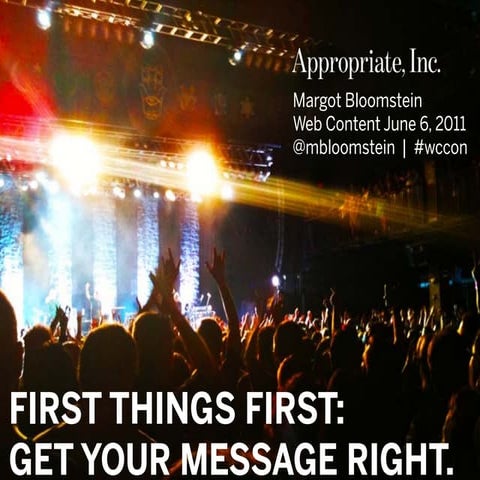First things first: get your message right | PDF