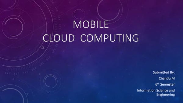 Cloud Computing For Mobile Users Can Offloading Computation Save Ener…